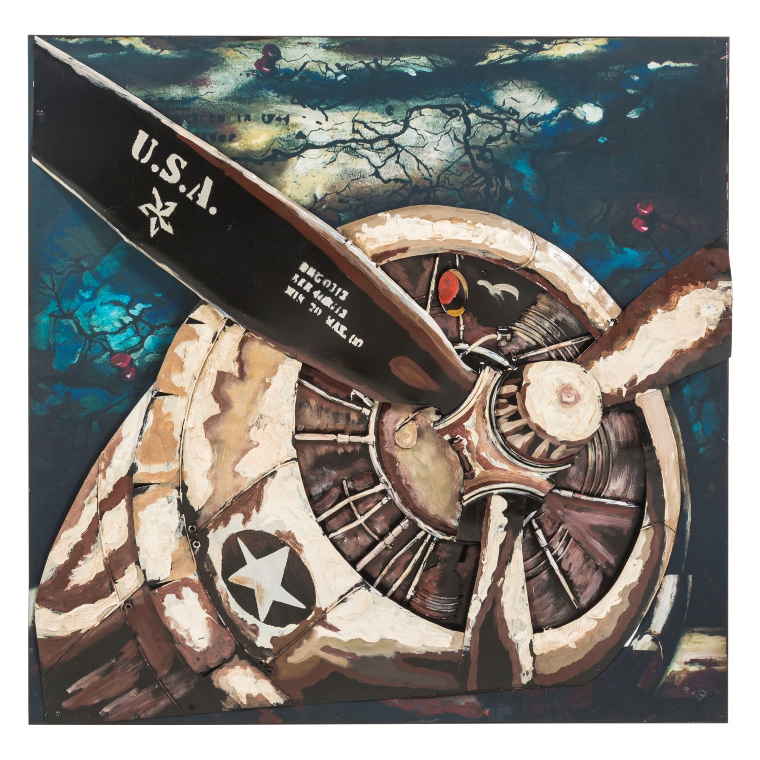 AIRPLANE PANO 80x80x10 CM | mudo