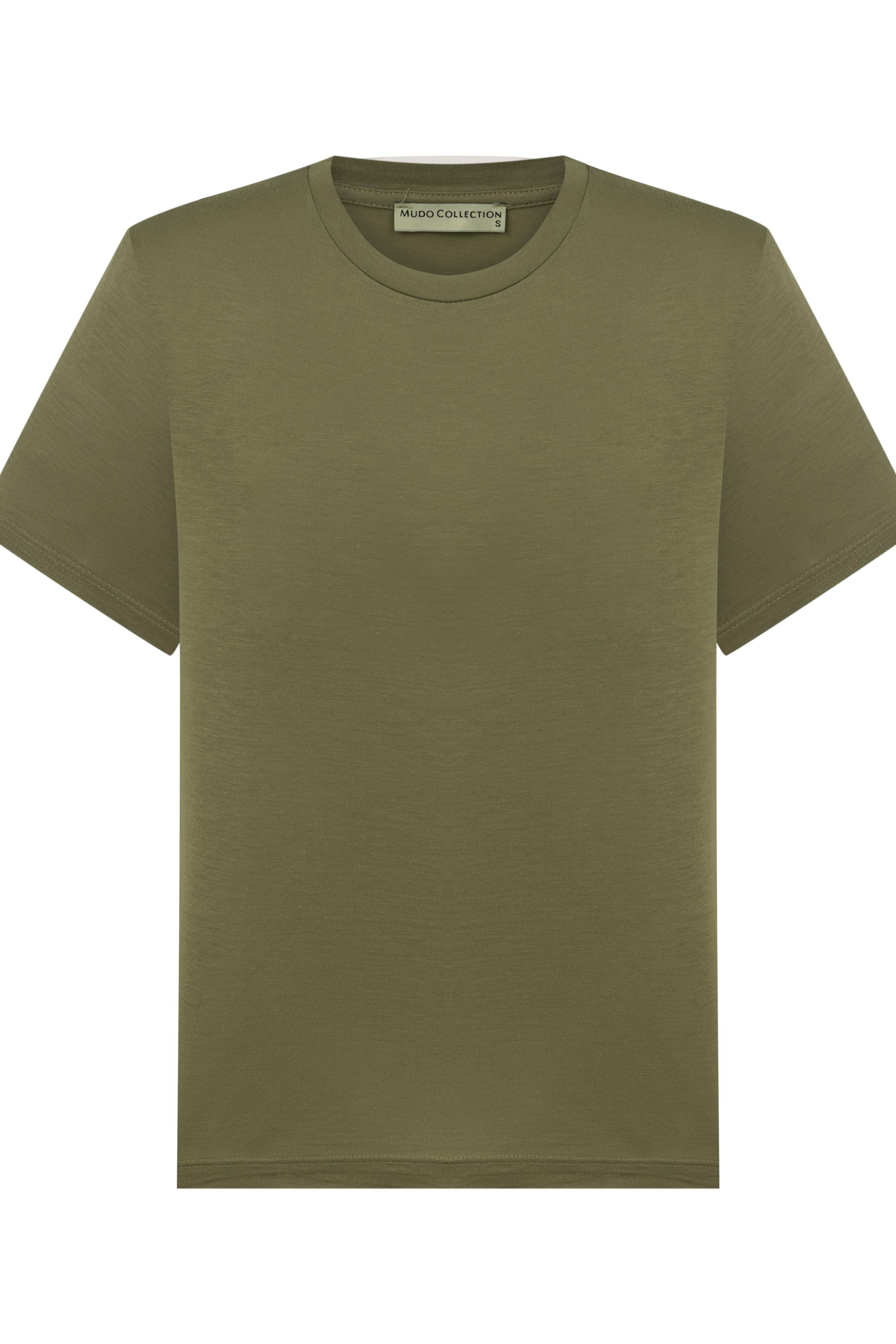 BİSİKLET YAKA BAMBU T-SHIRT | mudo